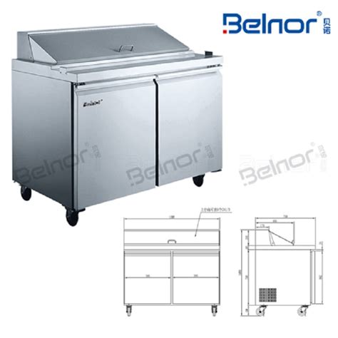 不锈钢工作台冰柜 弧形工作台 工作台冰柜 大山谷图库