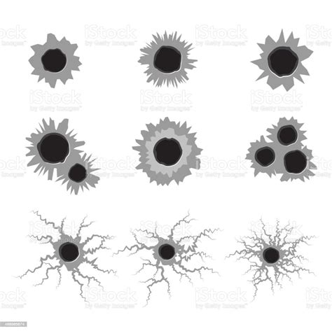 Bullet Holes Set Stock Illustration Download Image Now 2015 Army