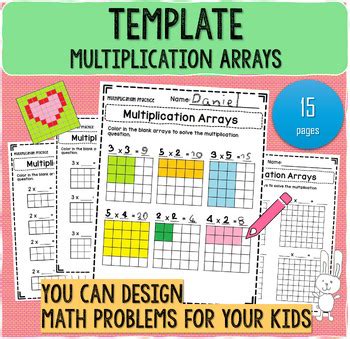 Multiplication Arrays Template Blank Grids Template For Nd Th Grade
