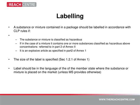 Ppt Introduction To Clp Classification Labelling And Packaging Regulation 1272 2008