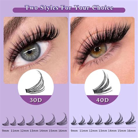 Extensiones De Pestañas Individuales 280 Unidades Para Colocar En Casa 30d 40d 0 354 0 630