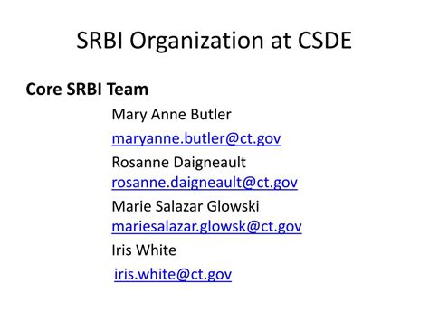 Ppt Guidance From The Csde On Srbi Implementation Powerpoint