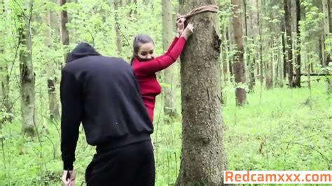 Dazzling Chick With A Perfect Ass Tied Up Outdoors For An Erotic Punishment