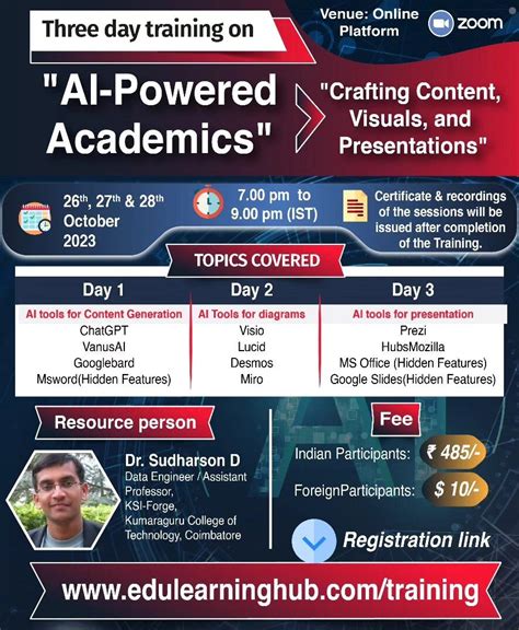 Three Day Training On Ai Powered Academics Crafting Contents Visuals And Presentations💫