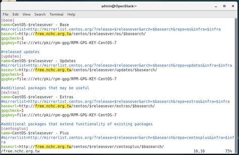 Centos 修改 Centos 7 的 Yum Repo 至國網中心 Fu Yuans Space
