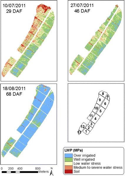 Multi Temporal Lwp Variability Maps Of Commercial Cotton Fields In