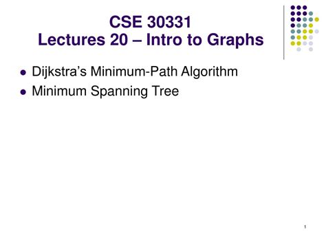 Ppt Cse 30331 Lectures 20 Intro To Graphs Powerpoint Presentation