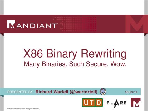 Ppt X86 Binary Rewriting Many Binaries Such Secure Wow Powerpoint