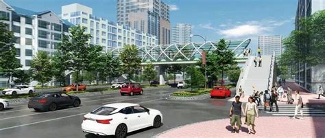 河源市区将新建一座人行天桥，在这里主桥长度行道树