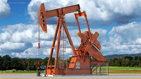 Oil Well Pump Jack 3d Model 99 3ds Blend C4d Fbx Max Ma Lxo Obj Free3d