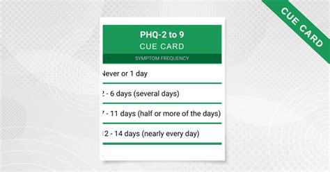 Resident Mood PHQ 2 9 Cue Card My MDS Expert