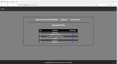 如何使用 Mysql、thymeleaf 和 Spring Boot 从数据库上传和下载多个文件thymeleaf页面下载文件 Csdn博客