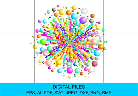 Exploding Balls Instant Digital Download Artwork Svg Ai Dxf Eps Png And Files Are