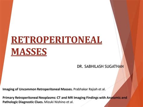 Retroperitoneal Masses Radiology Ct And Mr Imaging Of Retroperitoneal