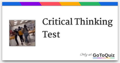 Critical Thinking Test