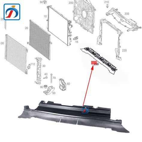 X253 Air Duct Segment Radiator Framework For E Class W213 2135051200