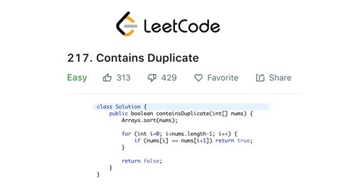 Leetcode Contains Duplicate Solution Explained Java Youtube
