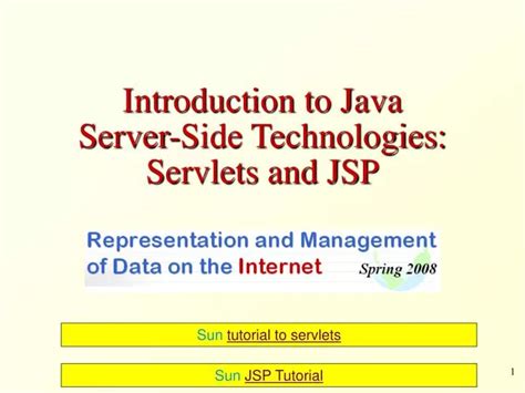 Ppt Introduction To Java Server Side Technologies Servlets And Jsp