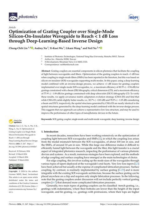 Pdf Optimization Of Grating Coupler Over Single Mode Silicon On