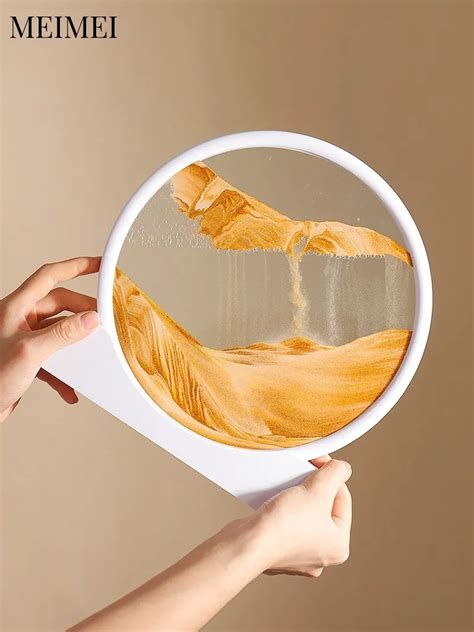 샌드아트 램프 모래시계 모래멍 3d 무빙 샌드 아트 그림 라운드 유리 깊은 바다 풍경 모래 티몬