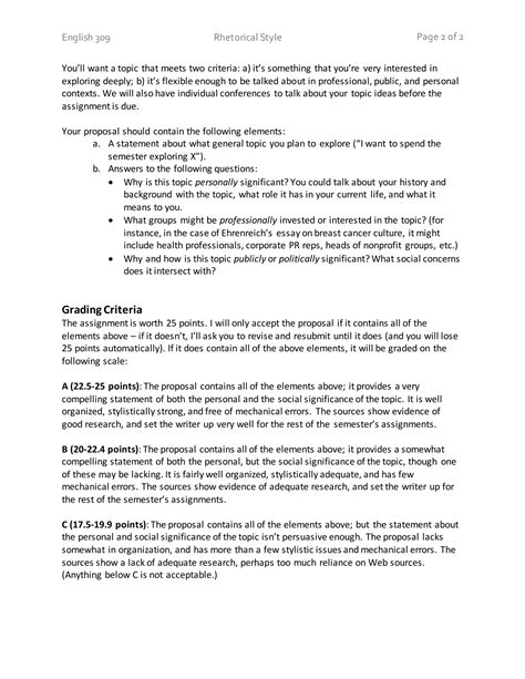 Engl 309 Project 2 Assignment Sheet Semester Topic Proposal And Annotated Bibliography Pdf
