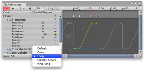 unity using animation curves legacy