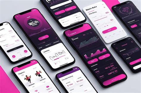Premium Photo Fitness App Ui Ux Design Ui Design Concept With Web