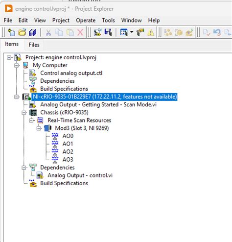 ni system configuration the operation failed because of missing
