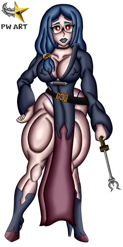 Rule 34 Belt Big Breasts Big Hips Blue Hair Blue Lips Blue Thong