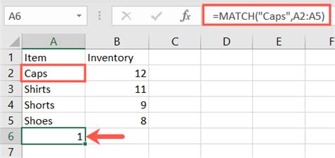 How To Find A Values Position With Match In Microsoft Excel
