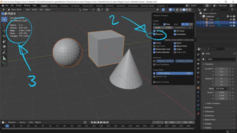 How To Show Polycount In Blender
