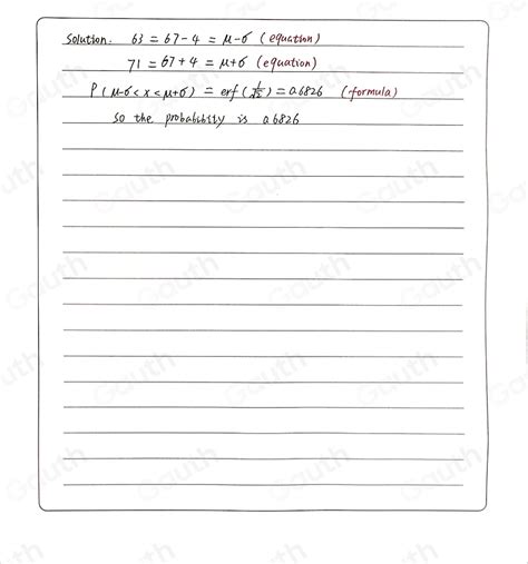 Solved A Variable Has A Normal Distribution With A Mean 67 And Standard Deviation 4 What Is