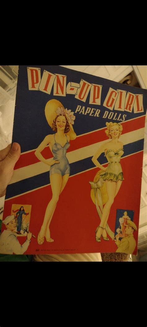 Vintage Uncut 1945 Pinup Girls Artist Models Paper Dolls Rare Origin