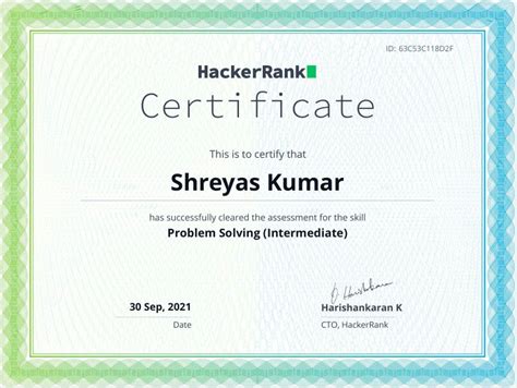 Shreyas Kumar On Linkedin Hackerrank Connections Certification