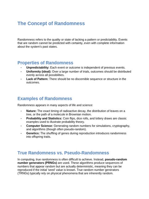 Randomness Pdf