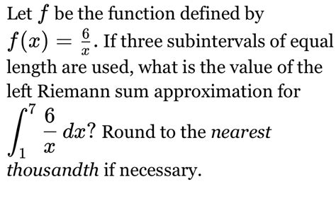 solved let ƒ be the function defined by f x 6 x if three
