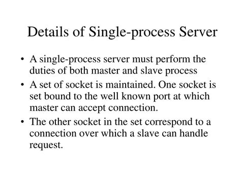 Ppt Single Process Concurrent Connection Oriented Servers Tcp Powerpoint Presentation Id