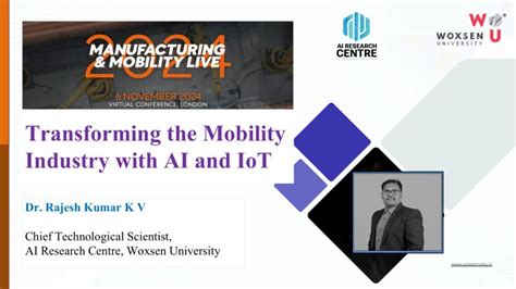 Dr Rajesh Kumar K V On Linkedin Iot Ai Mobility Smart
