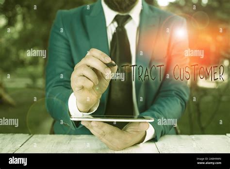 Writing Note Showing Attract Customer Business Concept For To Bring