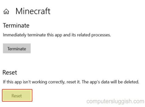 How To Reset Minecraft Game In Windows 10 ComputerSluggish