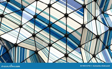 Plexus Effect D Rendering Background Stretched Pixels Effect Stock Illustration