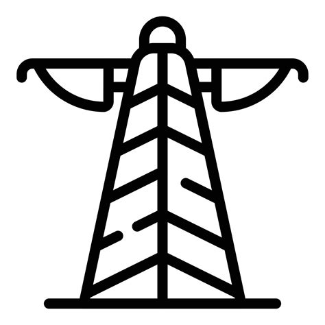 Electric Tower Icon Outline Style 15599550 Vector Art At Vecteezy