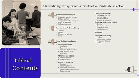 Streamlining Hiring Process For Effective Candidate Selection Table Of