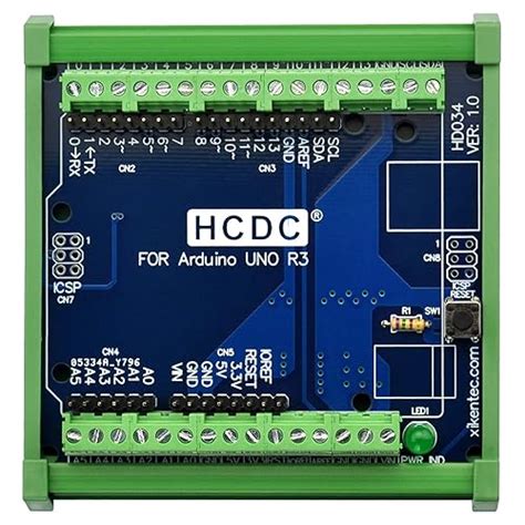 Din Rail Mount Pinout Breakout Terminal Block Module For Arduino Uno R3