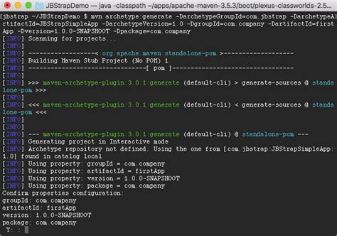 Step 1 Creating Your Project With A Maven Archetype Learn JBStrap