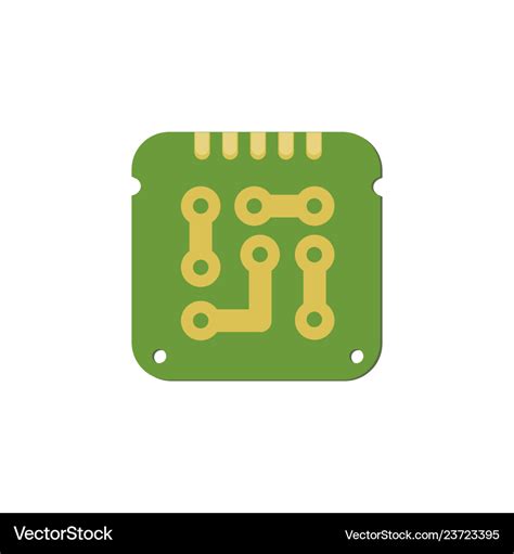 Microchip Chip Circuit Component Royalty Free Vector Image