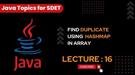 Java For Automation Lecture 16 Find Duplicate Elements Using