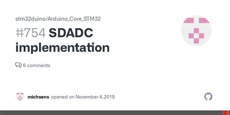 Sdadc Implementation · Issue 754 · Stm32duinoarduinocorestm32 · Github