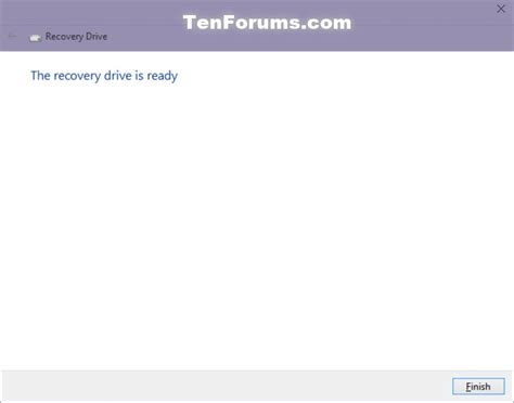 Create Recovery Drive In Windows 10 Tutorials