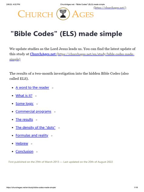 Bible Codes Els Made Simple Pdf String Computer Science Bible